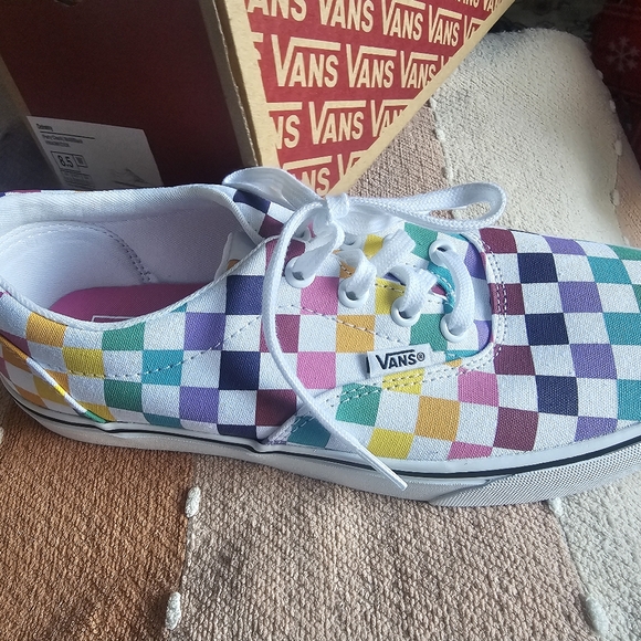 Vans | Shoes | Vans Multicolor Checkered Sneakers | Poshmark